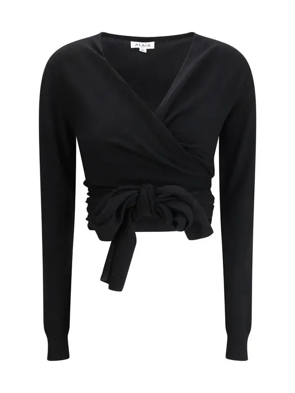 Alaïa Wrap Top - Black