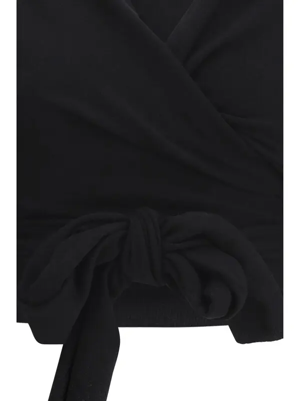 Alaïa Wrap Top - Black