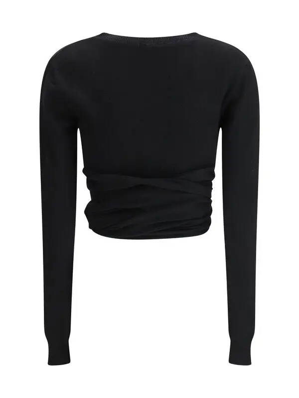Alaïa Wrap Top - Black