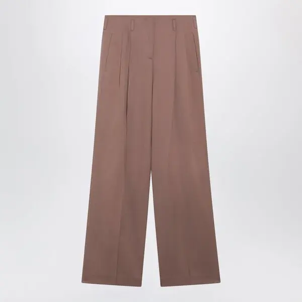 GOLDEN GOOSE Straight-leg Bronze Virgin Wool Trousers - Pink