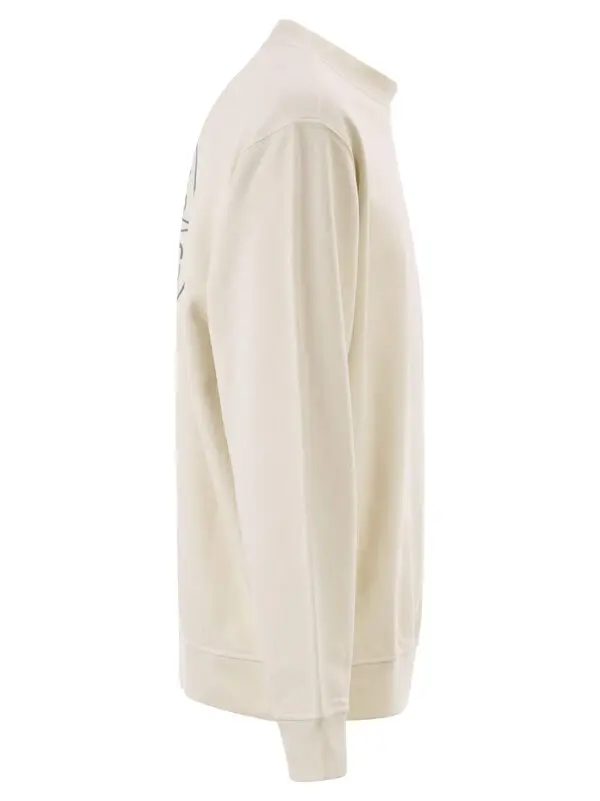Stone Island Oversized Crew Neck Sweatshirt With “outline Compass” Print