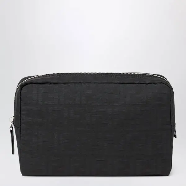 Fendi Superlight Ff Zucca Fabric Medium Toiletry Case - Black