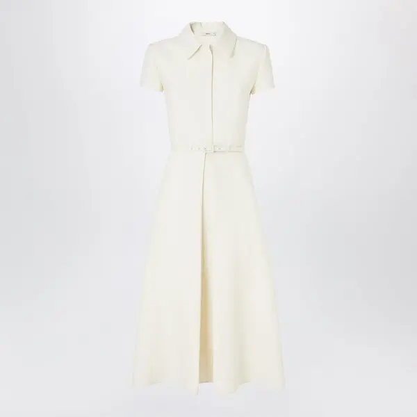 Fendi Ivory Wool And Silk Dress