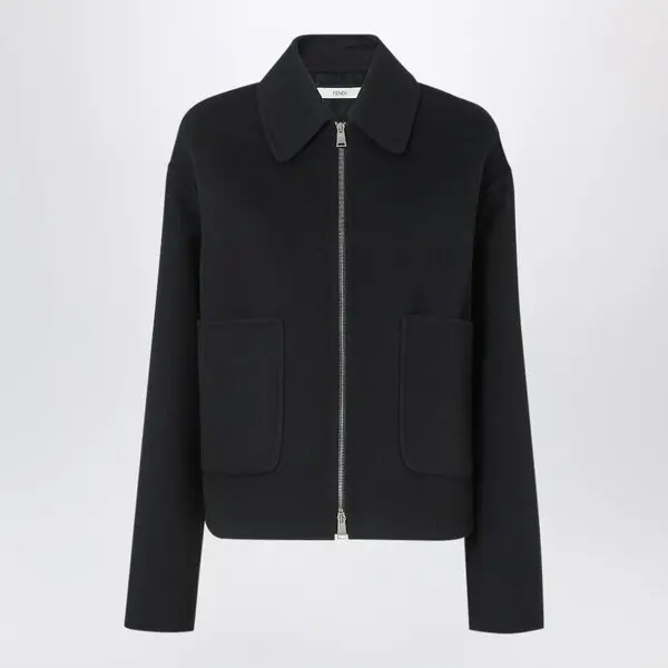 Fendi Ff Zucca Wool Blouson - Black