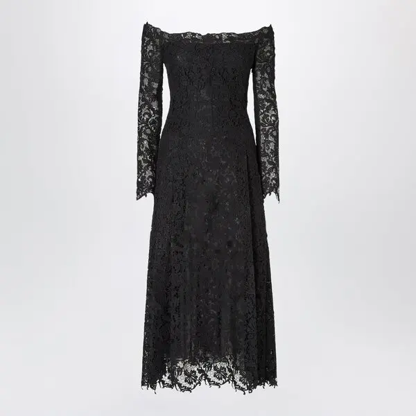Fendi Macrame Lace Dress - Black