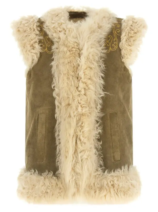 Etro Peacock Embroidery Vest - Cream