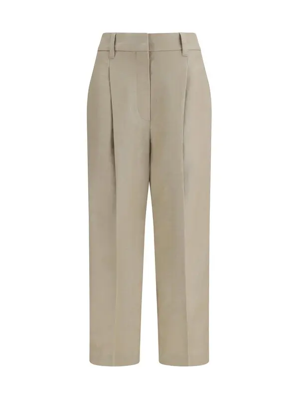 Brunello Cucinelli Linen Pants - Cream