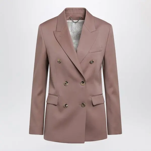 GOLDEN GOOSE Double-breasted Virgin Wool Blazer - Pink