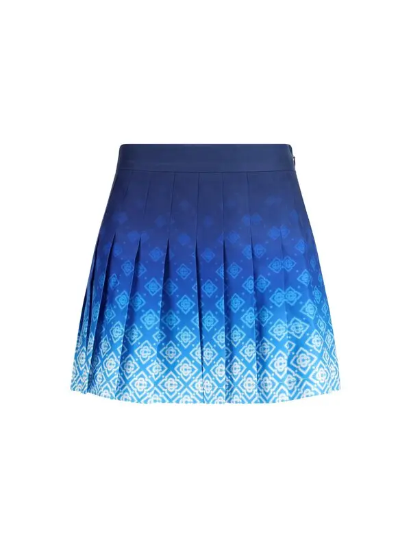 Casablanca Pleated Mini Skirt - Blue