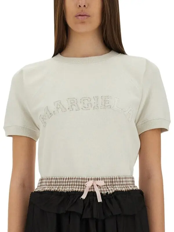 MAISON MARGIELA Short-sleeved Sweatshirt - Cream
