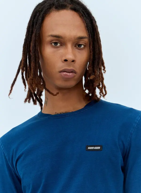 Miu Miu Set Of Three Logo-patch T-shirts
