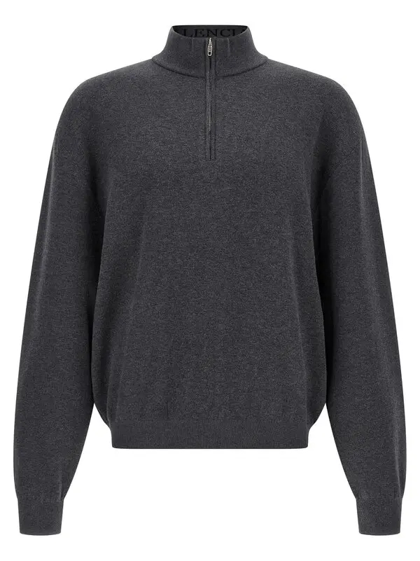 Balenciaga Half Zip Sweater - Gray