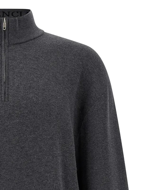 Balenciaga Half Zip Sweater - Gray