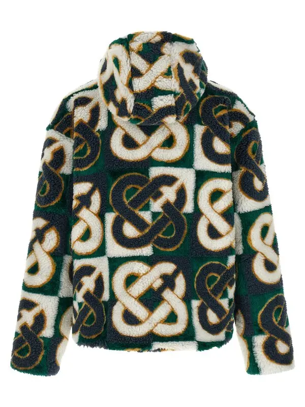 Casablanca Monogram' Intarsia Fleece Jacket