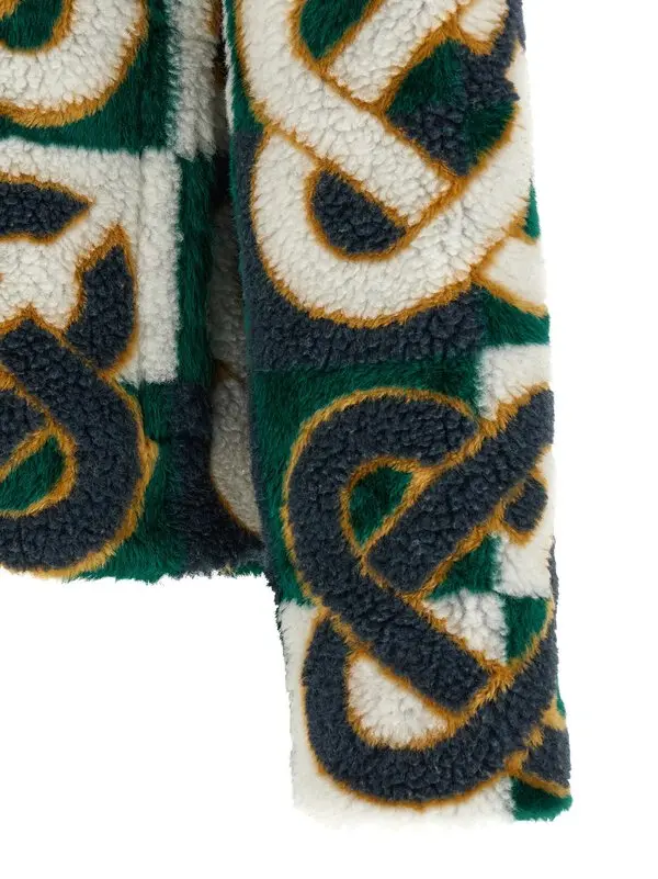 Casablanca Monogram' Intarsia Fleece Jacket