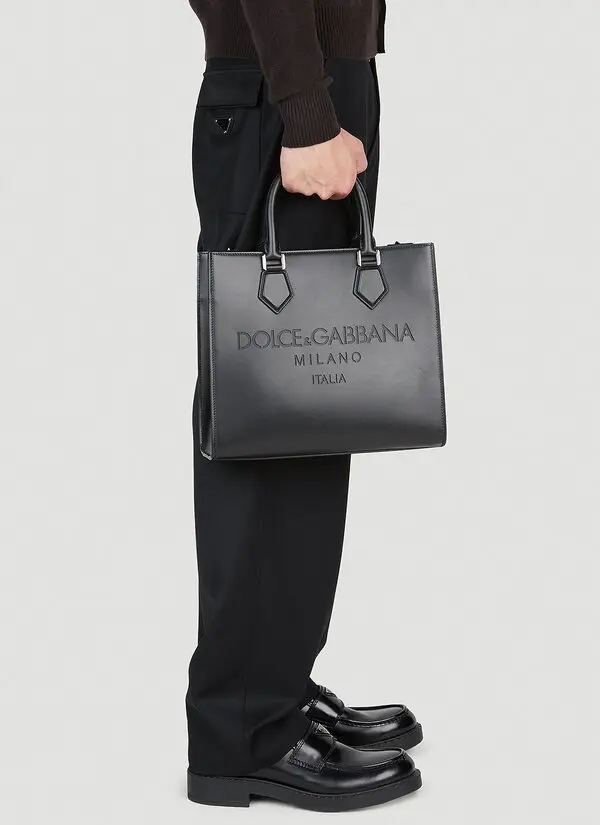 Dolce & Gabbana Debossed Logo Tote Bag