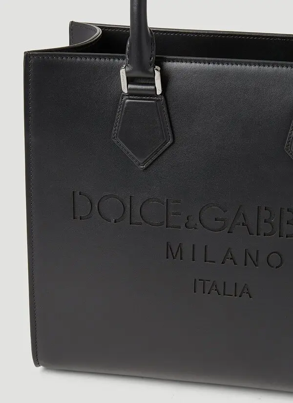 Dolce & Gabbana Debossed Logo Tote Bag