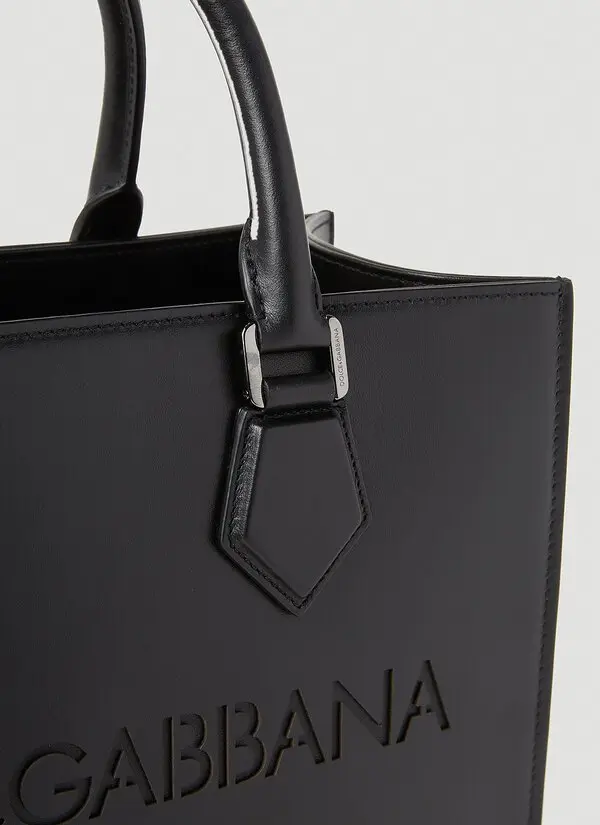 Dolce & Gabbana Debossed Logo Tote Bag