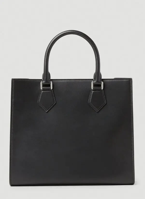 Dolce & Gabbana Smooth Grain Leather Tote Bag With Debossed Logo
