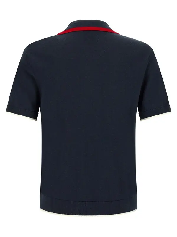 Casablanca Knit Polo Shirt With Zip