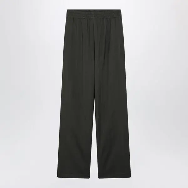 GOLDEN GOOSE Dark Wool-blend Trousers - Green