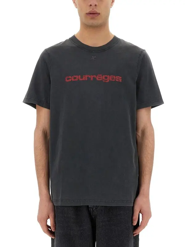 COURREGES Logo Print T-shirt