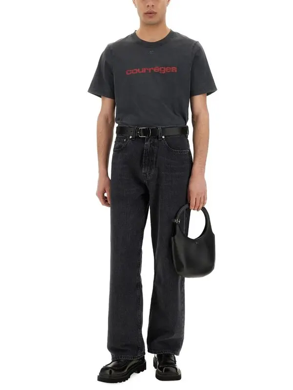 COURREGES Logo Print T-shirt
