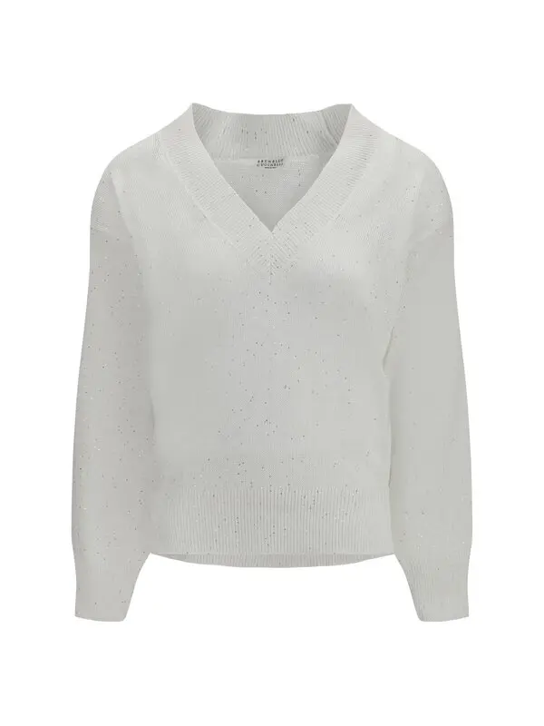 Brunello Cucinelli Sparkling Linen T-shirt - White