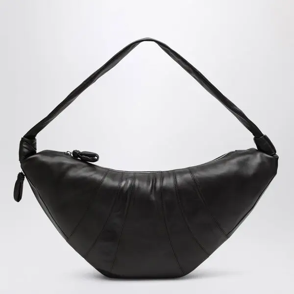 LEMAIRE Large Croissant Dark Chocolate Lambskin Bag - Brown