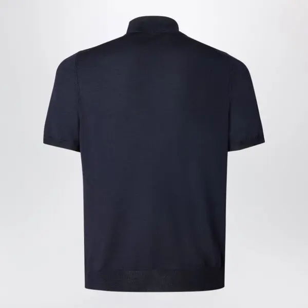 Fendi Navy Wool Polo Shirt