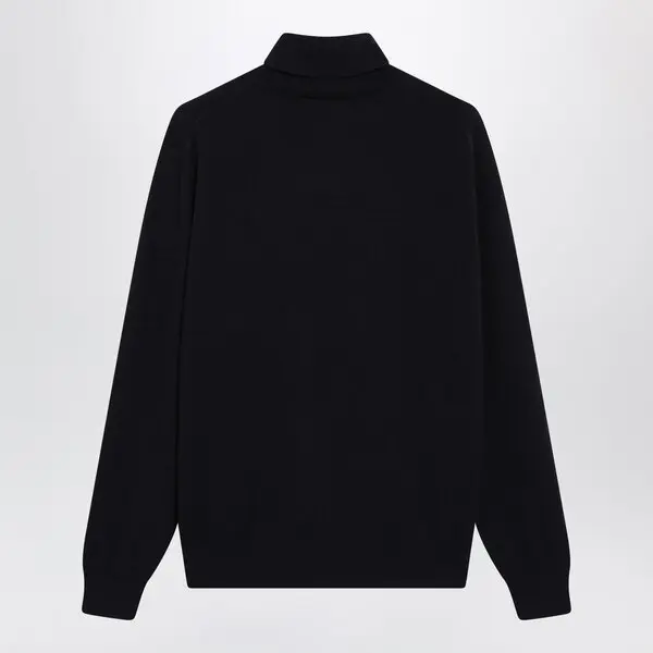 Loro Piana Classic Turtleneck In Navy Baby Cashmere - Blue