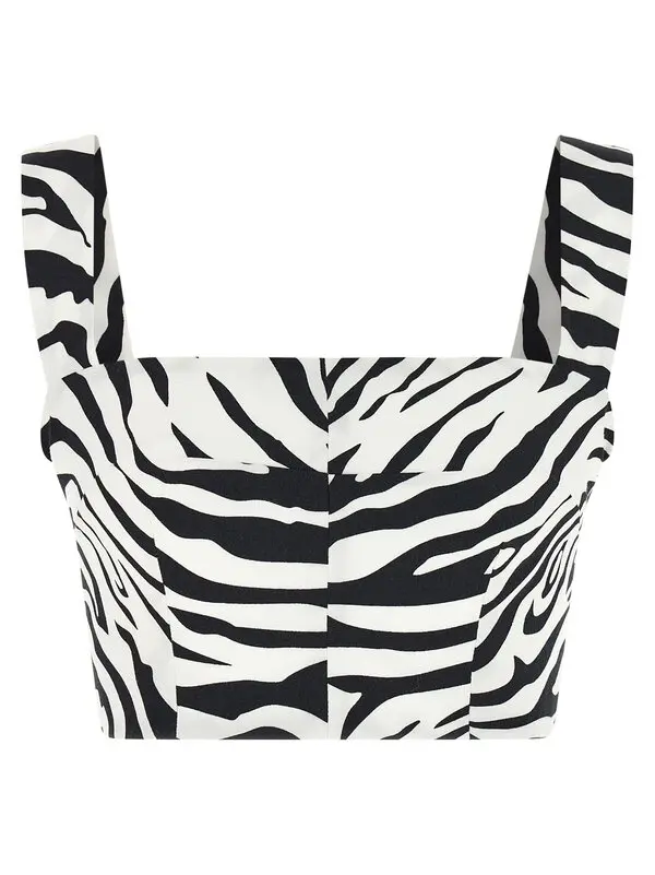 Dolce & Gabbana Zebra Print Crop Top - Multicolor