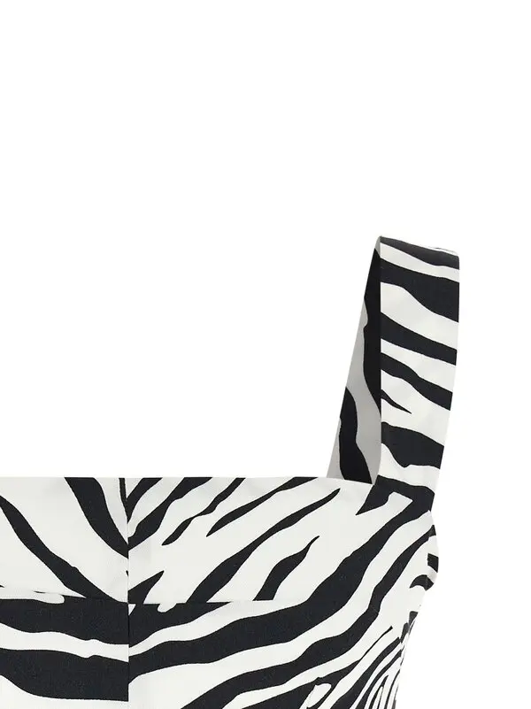 Dolce & Gabbana Zebra Print Crop Top - Multicolor