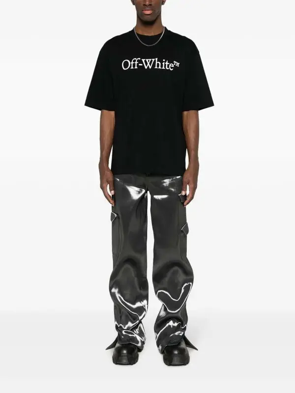 Off-White Big Bookish Skate Cotton T-shirt - Black