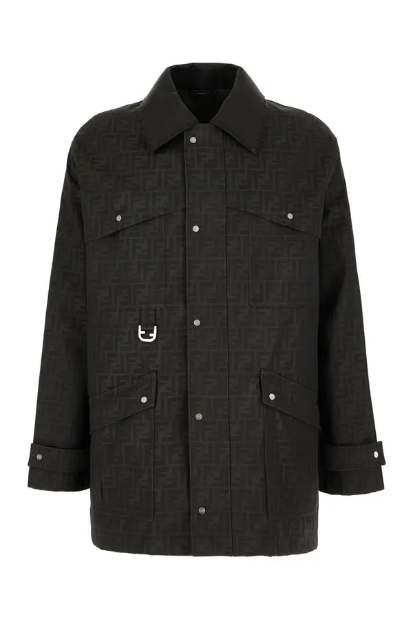 Fendi Monogram Jacquard Field Jacket - Multicolor