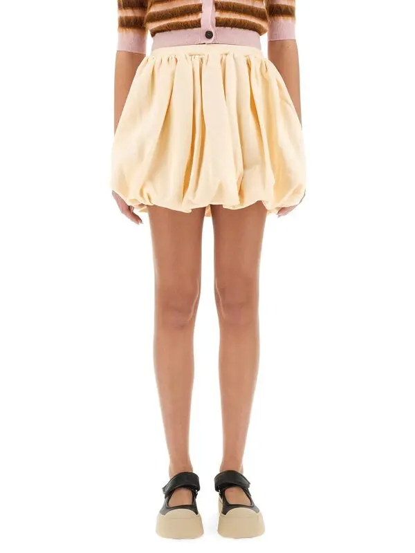 Marni Cotton Balloon Skirt - Cream
