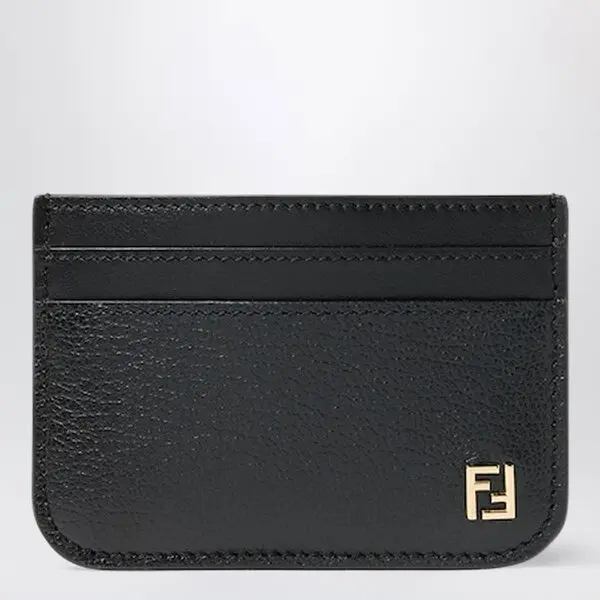 Fendi Leather Ff Card Case - Black