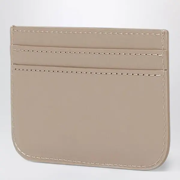 Fendi Taupe Leather Ff Card Case