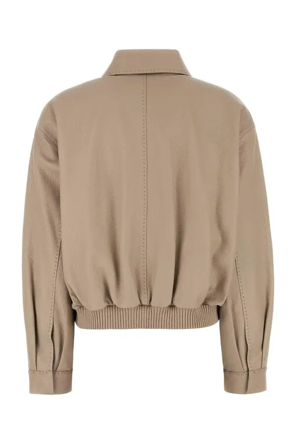 Fendi Cappuccino Leather Jacket