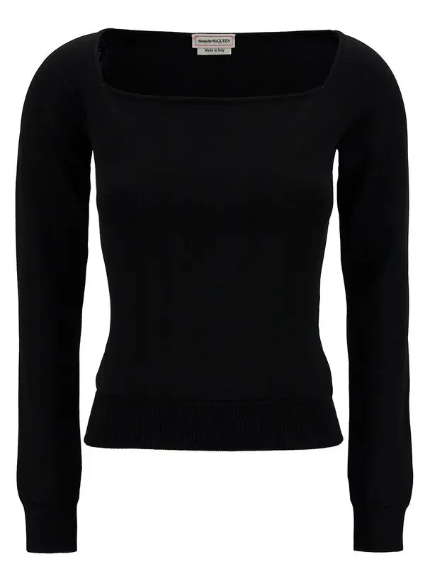 Alexander McQueen Viscose Blend Square Neckline Top - Multicolor