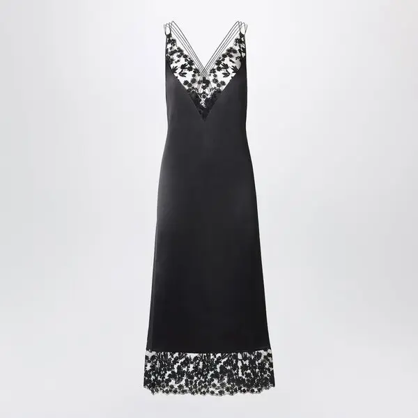 Fendi Silk And Lace Dress - Black