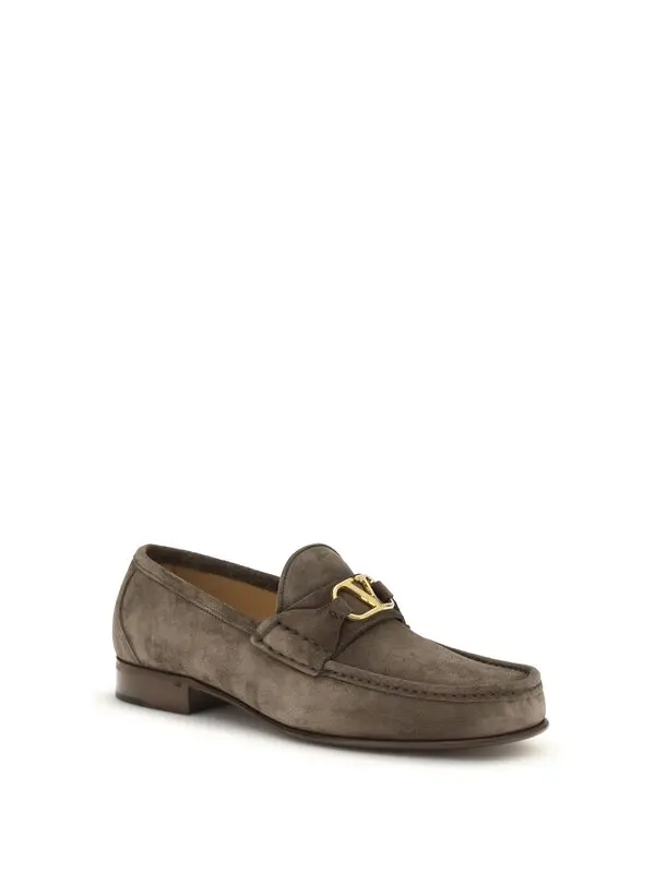 Valentino Garavani Vlogo Signature Loafers - Brown