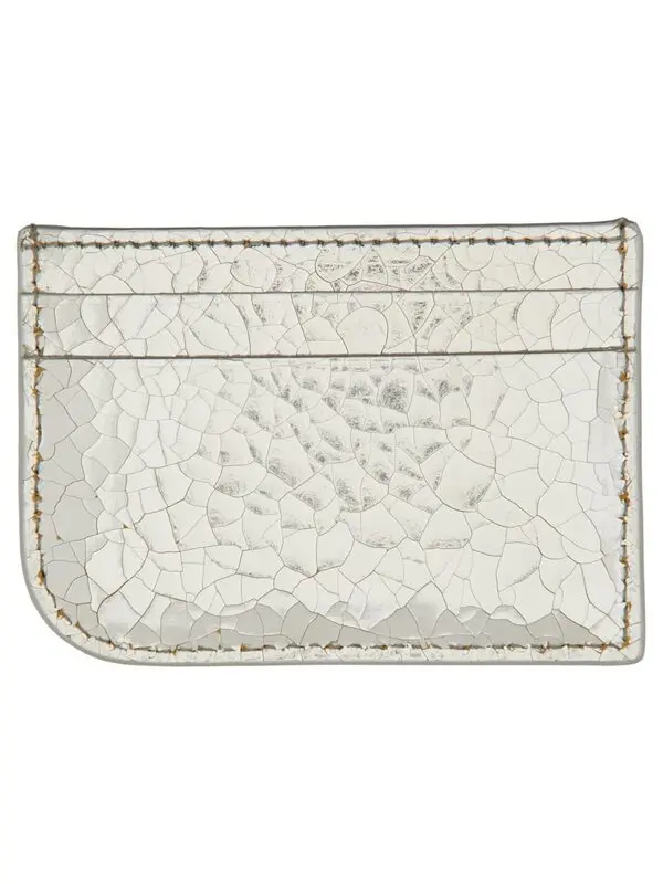 Alexander McQueen Leather Card Holder - Silver