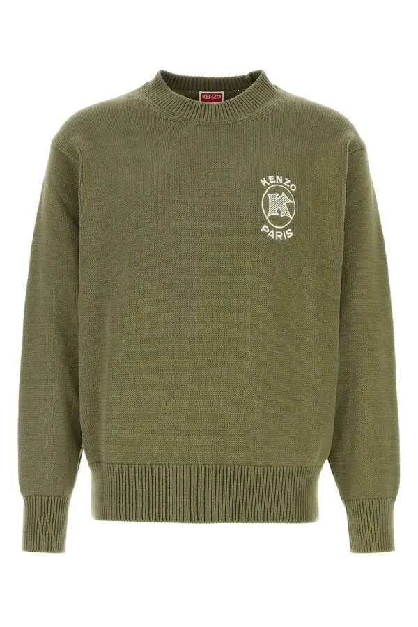 Kenzo Olive Cotton Sweater