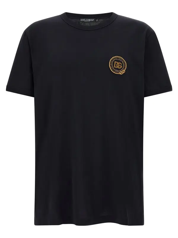 Dolce & Gabbana Logo Patch T-shirt - Blue