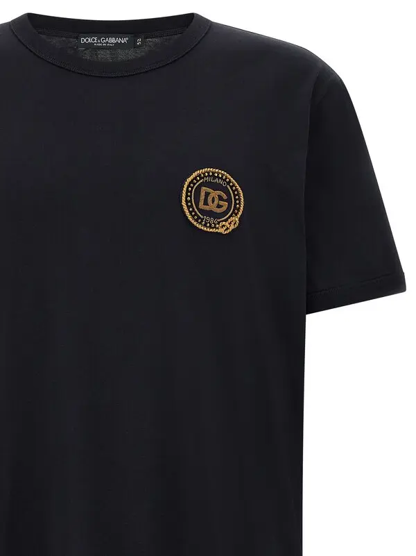 Dolce & Gabbana Logo Patch T-shirt - Blue