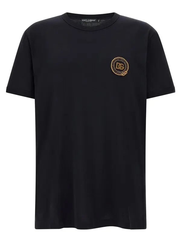 Dolce & Gabbana Logo Patch T-shirt - Blue