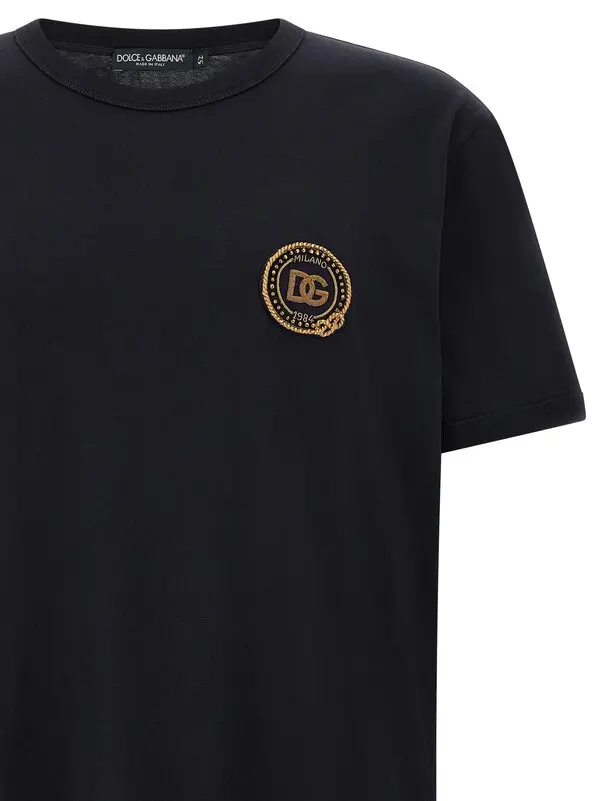 Dolce & Gabbana Logo Patch T-shirt - Blue