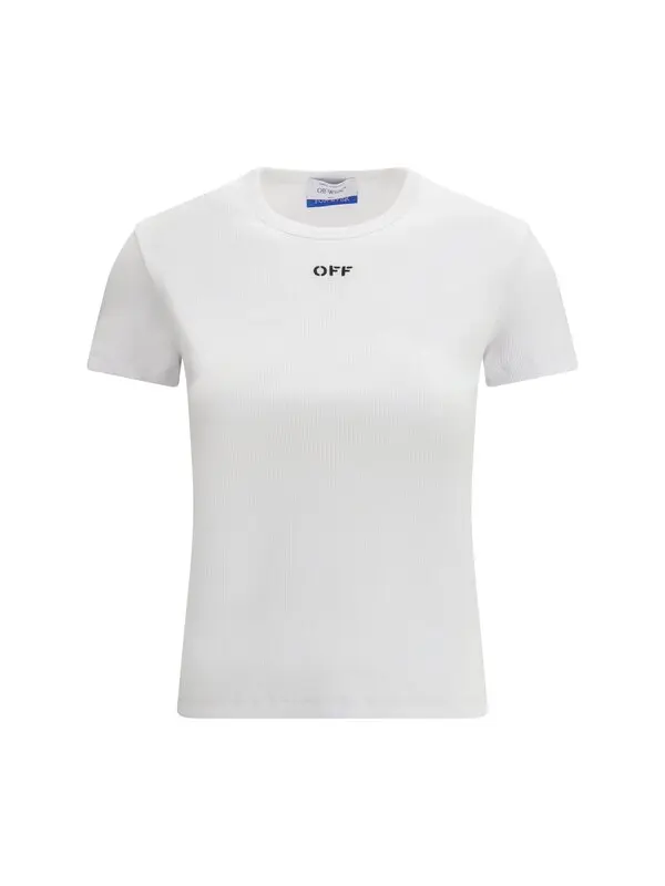 Off-White Off Stamp Rib Basic T-shirt - White