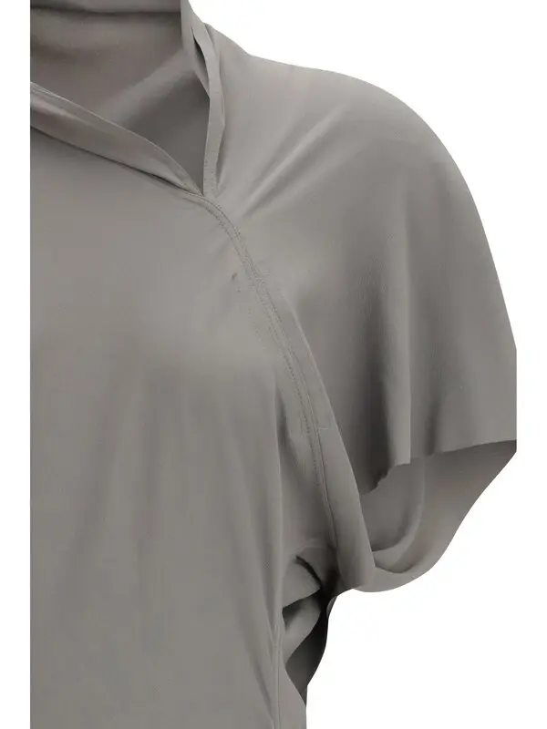 Rick Owens Asymmetric Midi Dress - Gray